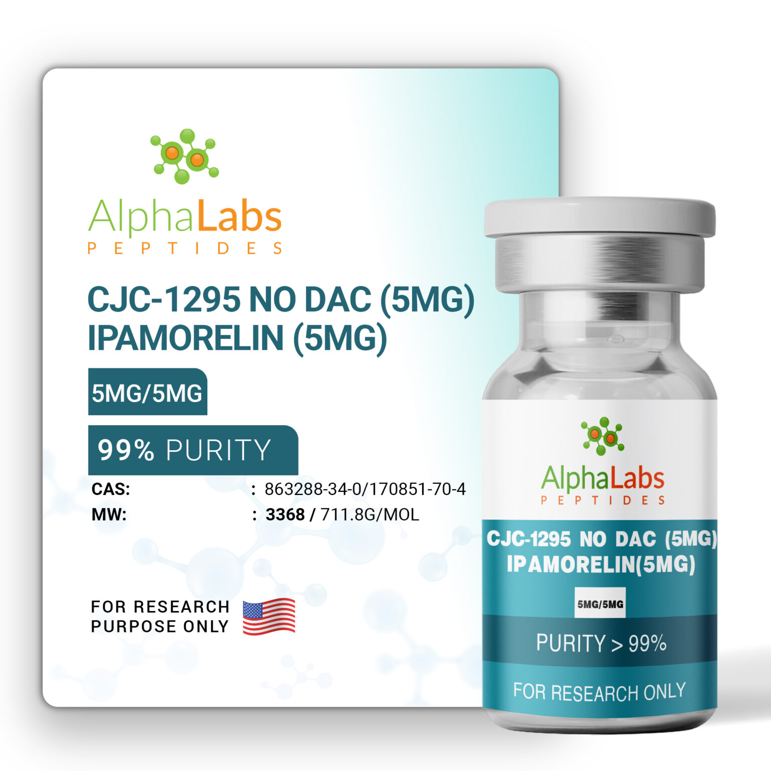 BLEND: CJC-1295 NO DAC (5mg) + Ipamorelin (5mg) – Go Alpha Labs | High ...