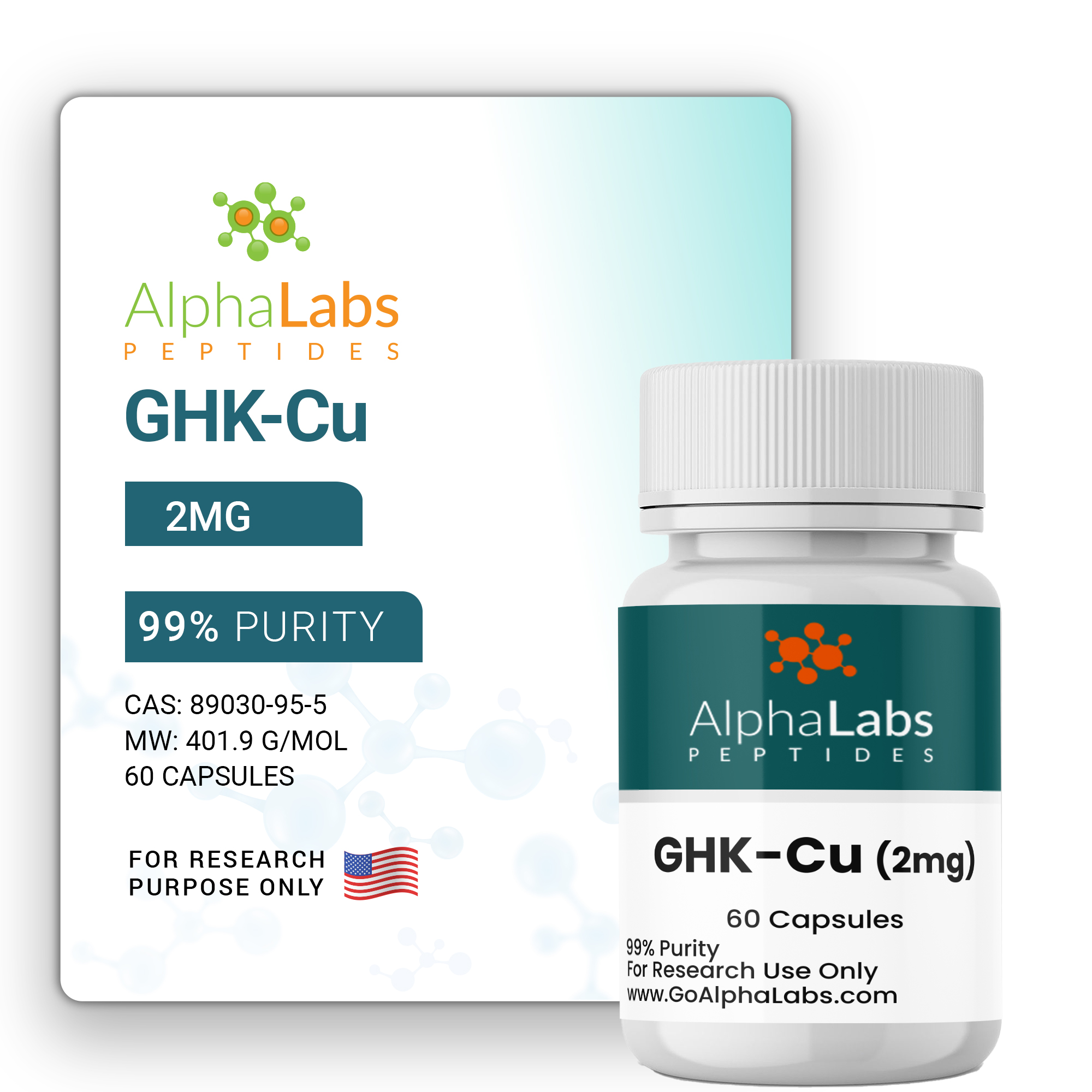 GHK-Cu Capsules (2mg) – Go Alpha Labs | High Quality Lab Tested ...